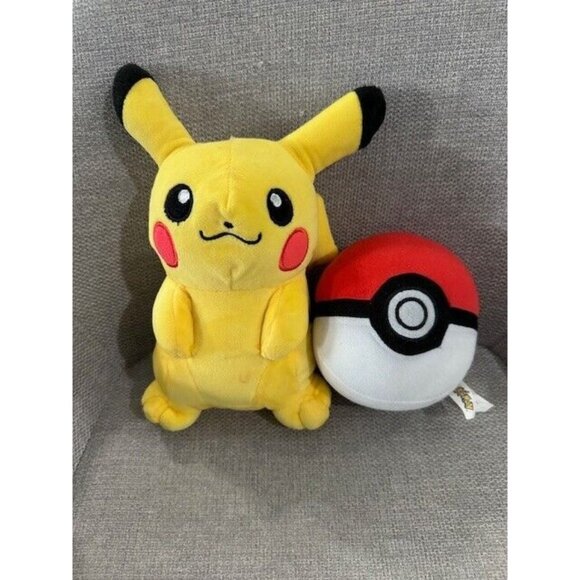 Toys | Pokmon Pikachu Poke Ball 222 Plush Toys Lot Set 2 Pc Stuffed Toy ...